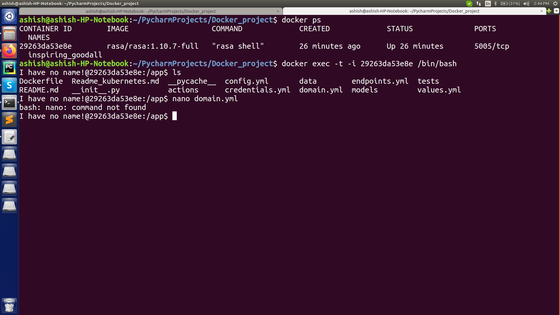 How 2 Completely Work Inside Docker Container Rasa Innovate Yourself