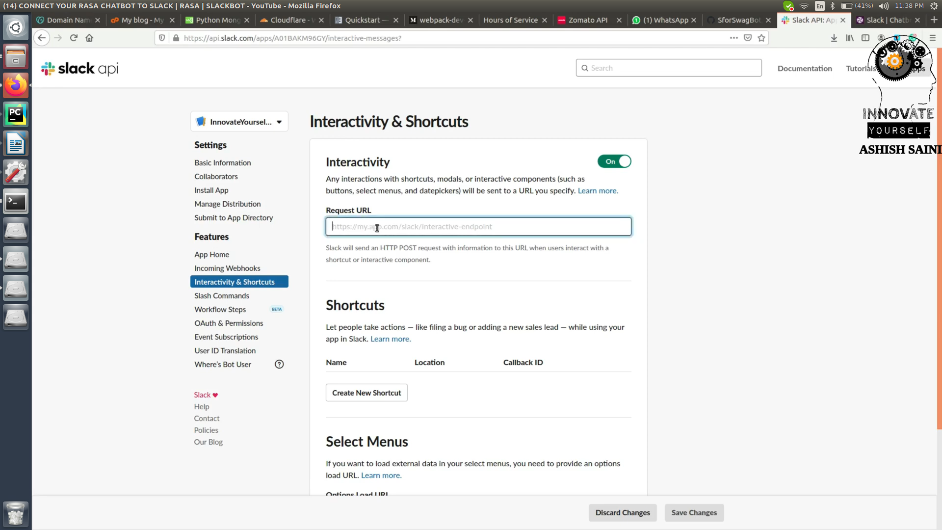 SLACK CHANNEL | EASY STEPS 2 CONNECT YOUR RASA CHATBOT TO SLACK - Innovate Yourself