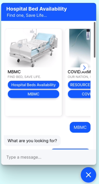 HOW 2 ATTACH CAROUSEL TO RASA CHATBOT | HOSPITAL FOR BED AVAILABILITY ...