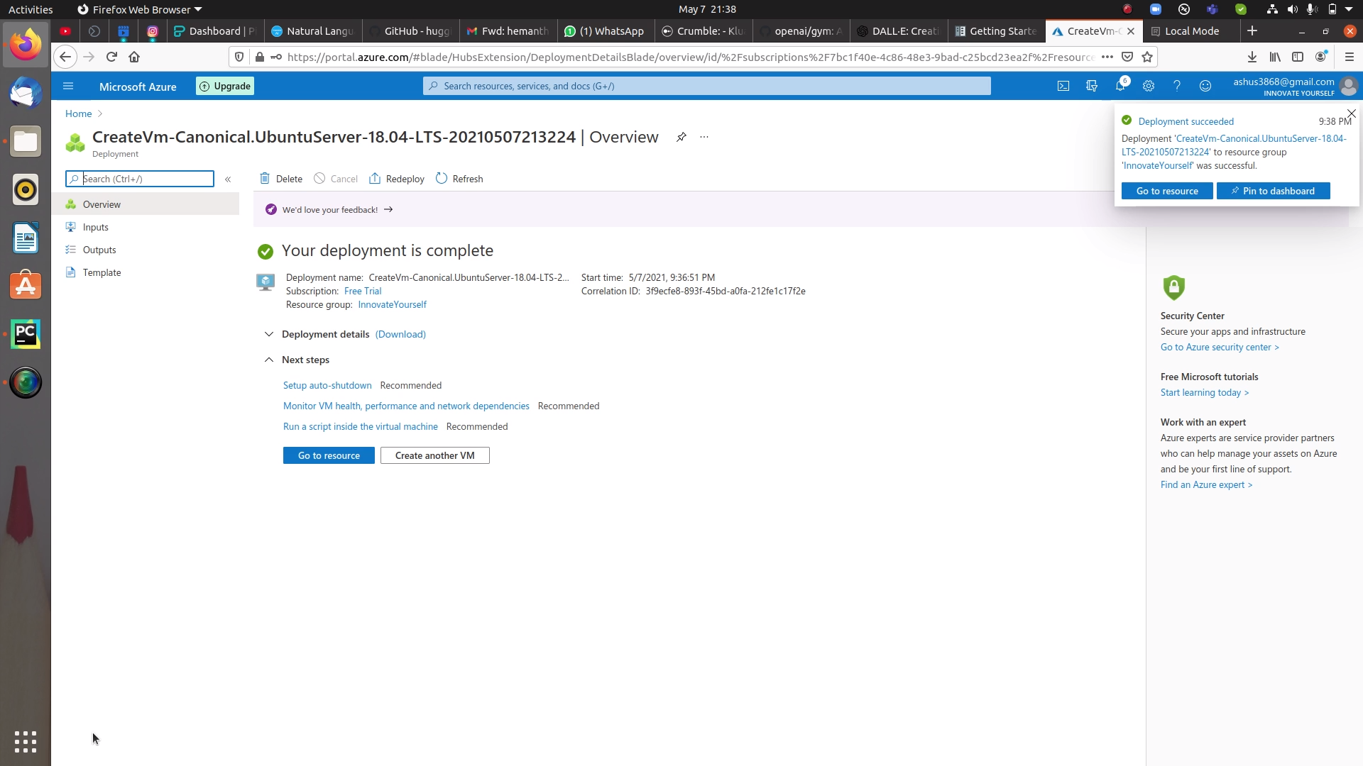 CREATING VM INSTANCE | EASY DEPLOYMENT OF RASA CHATBOT TO MICROSOFT AZURE | PART 1 - Innovate ...
