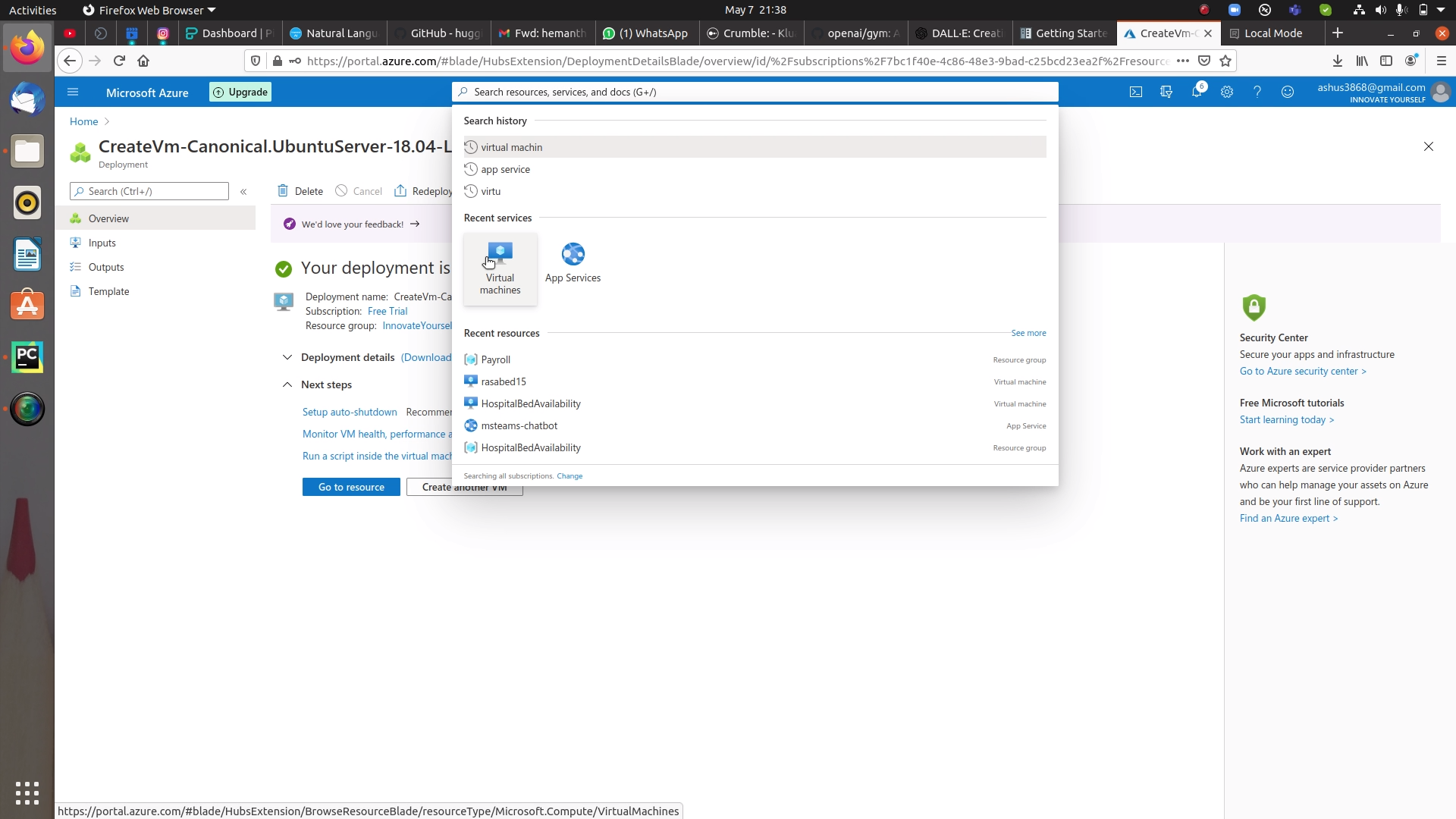 CREATING VM INSTANCE | EASY DEPLOYMENT OF RASA CHATBOT TO MICROSOFT AZURE | PART 1 - Innovate ...