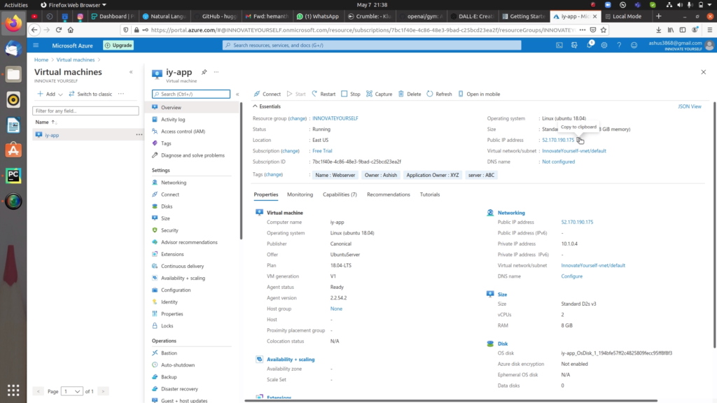CREATING VM INSTANCE | EASY DEPLOYMENT OF RASA CHATBOT TO MICROSOFT AZURE | PART 1 - Innovate ...